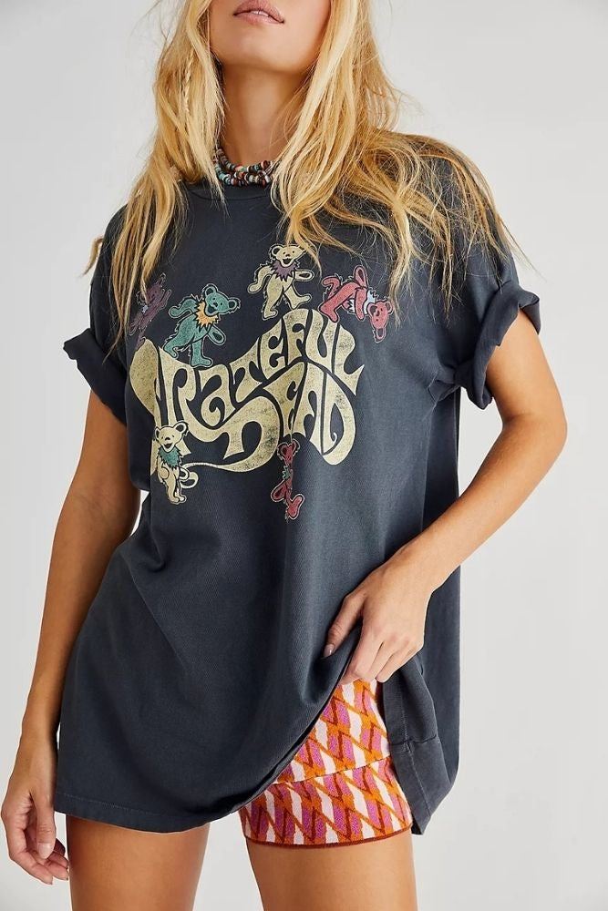 Vintage Oversize T-Shirt - Boho Kleidung